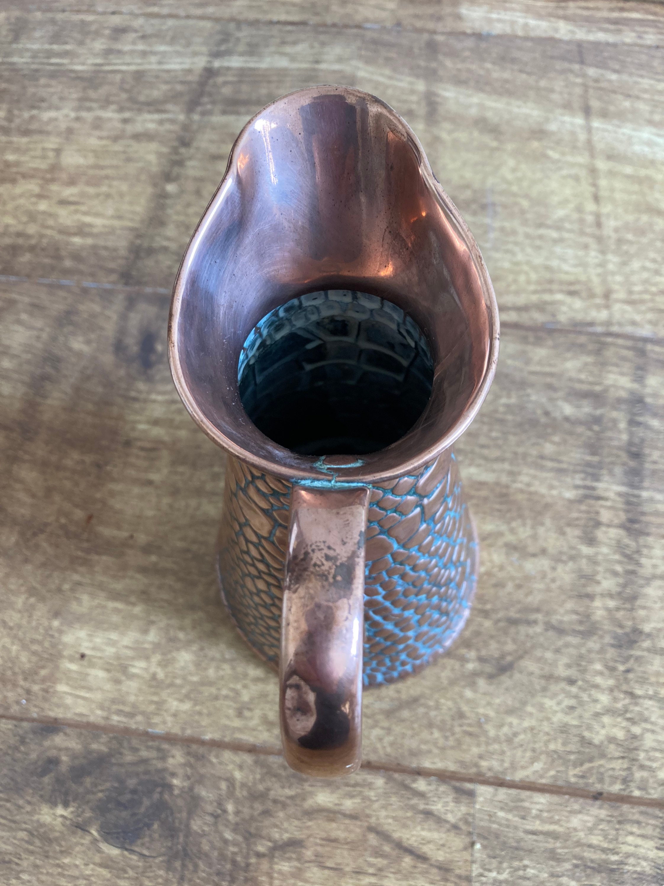 Antique Arts and Crafts Copper ‘lizard Skin’ Hot Water Jug by Joseph ...