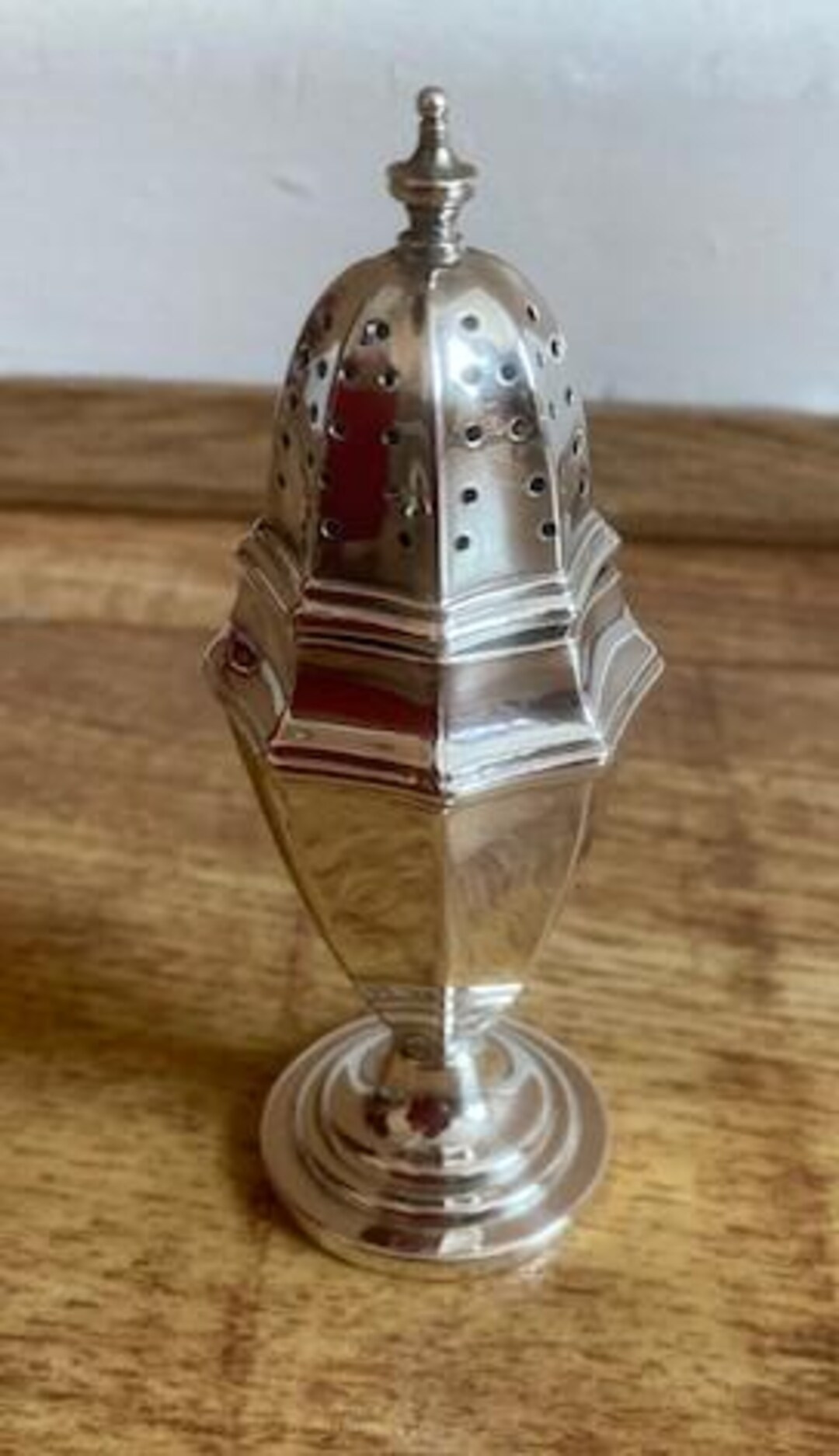 Antique Sterling Silver Pepper Pounce Pot Shaker Hallmarked Chester ...