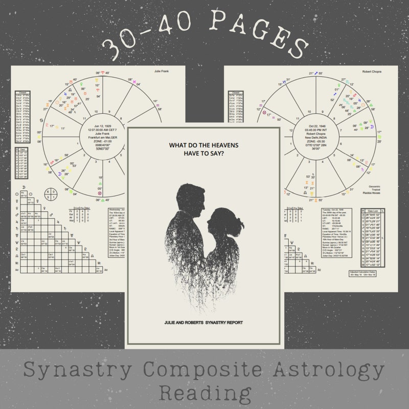 Couples Natal Chart - Etsy