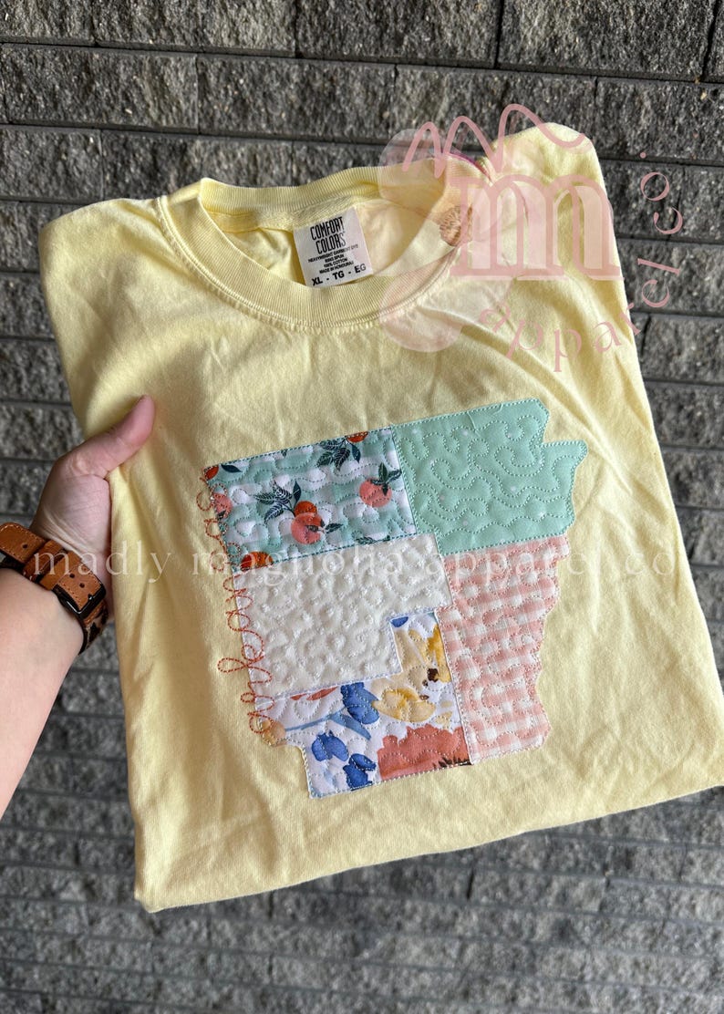 Custom State Quilted Embroidery Tshirt || Quilted Tshirt || Custom ...