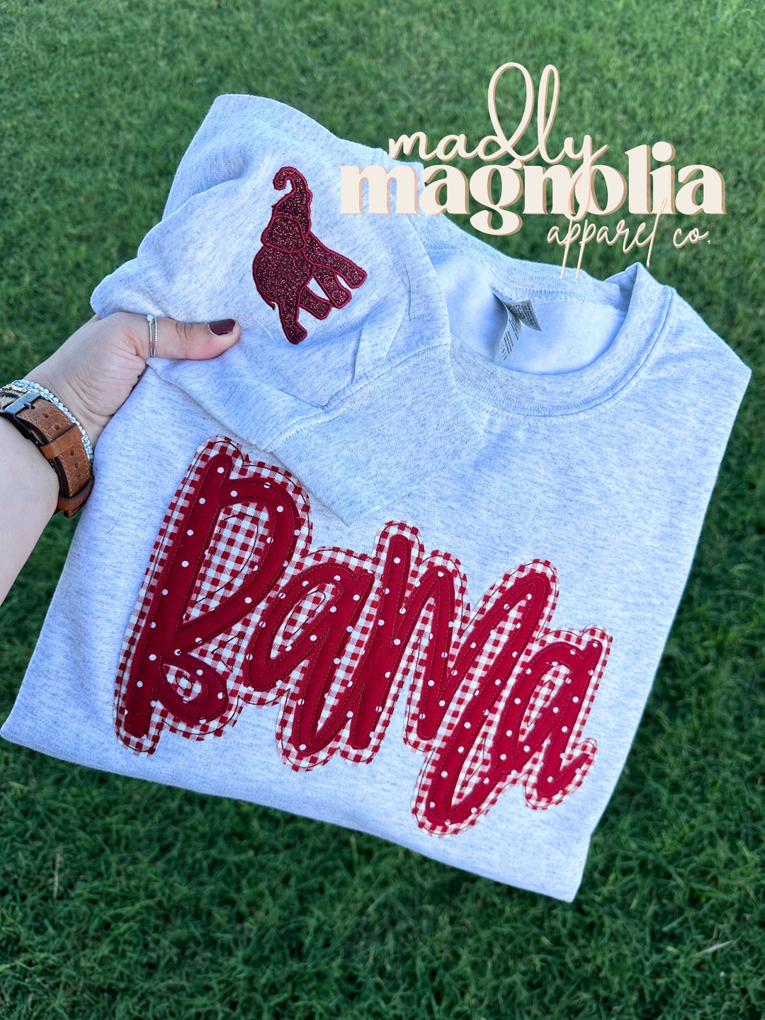 Bama Embroidered Sweatshirt & Tshirt || Alabama Crimson Tide || College ...