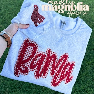Bama Embroidered Sweatshirt & Tshirt || Alabama Crimson Tide || College ...