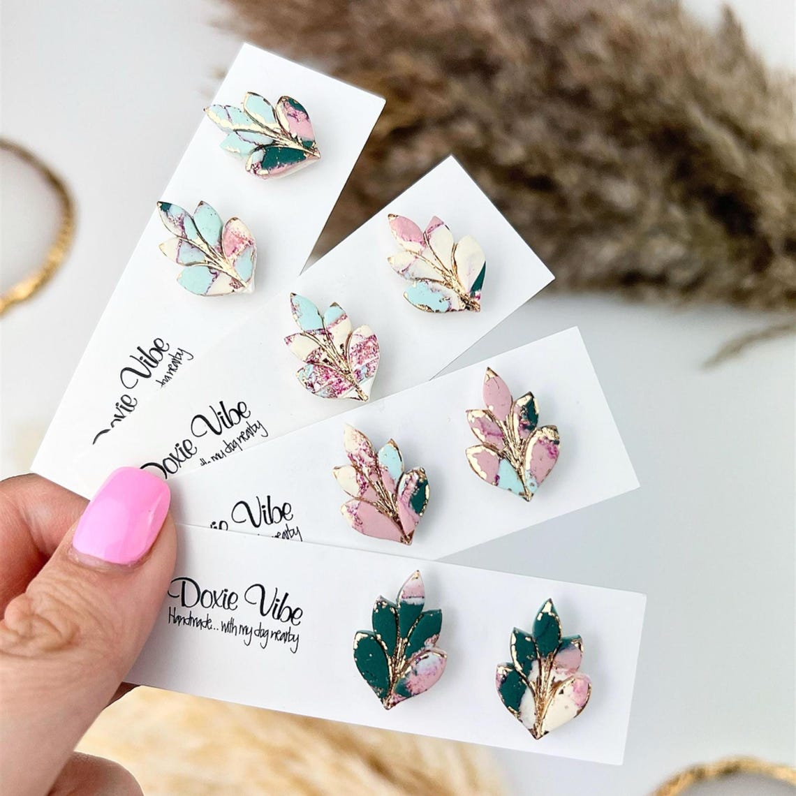 The Layla Stud Earring | Clay Earrings Handmade | Hypoallergenic ...
