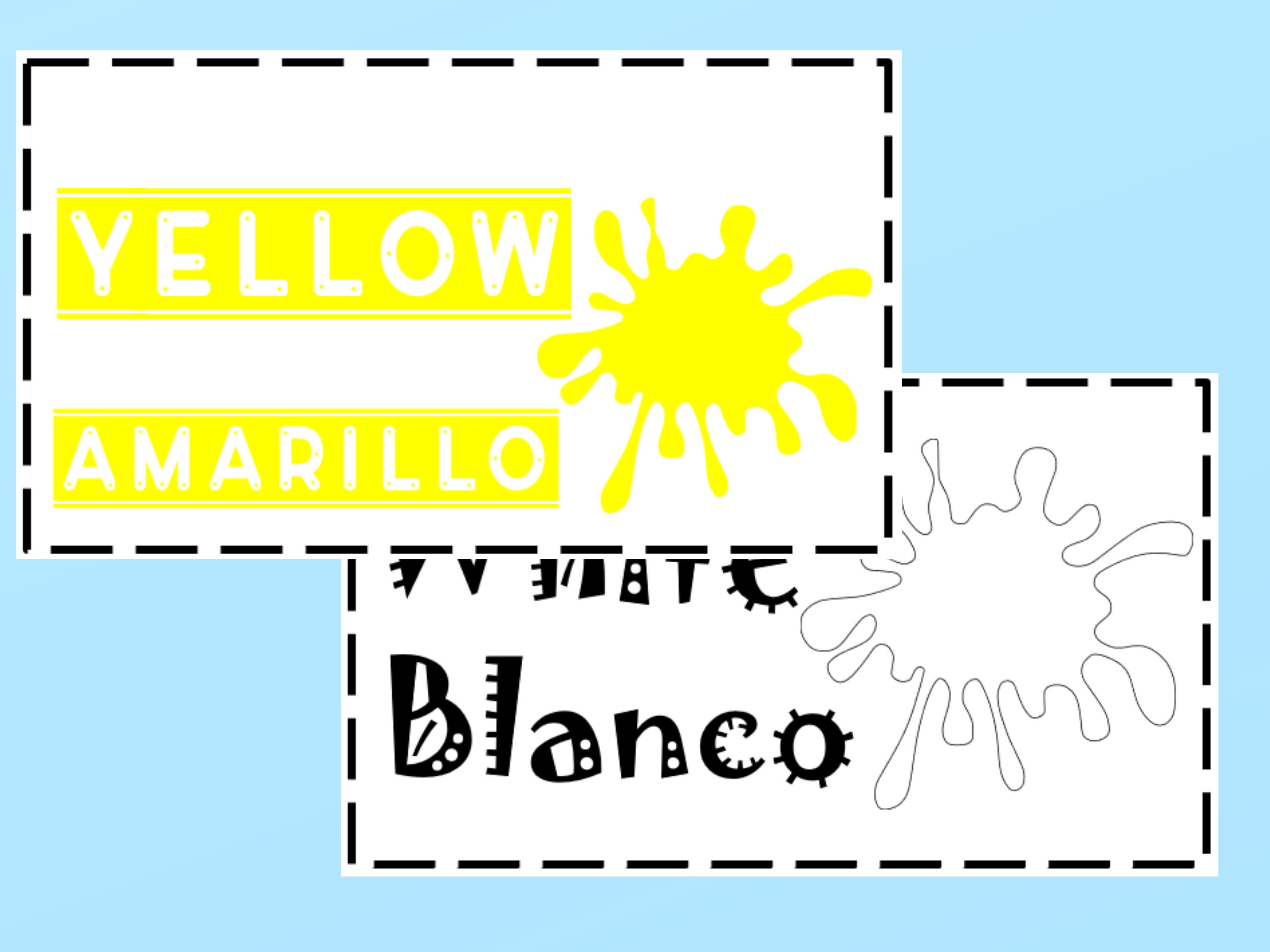 3x5 Bilingual Colors Flashcards Digital Download Plus Bonus Secondary ...