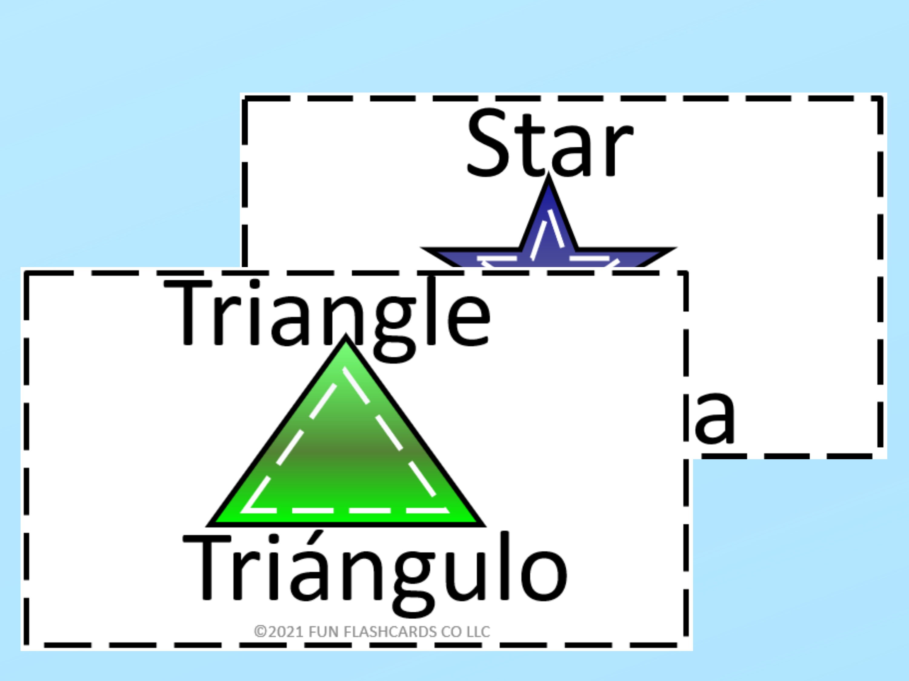 3x5 Bilingual Shapes Flashcards Digital Download Plus Bonus Tracing - Etsy