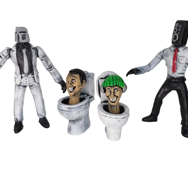 Skibidi Toilet Figure - Etsy UK