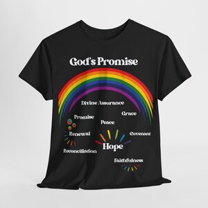 God's Promise Rainbow T-shirt | Symbol of Covenant, Hope, and ...