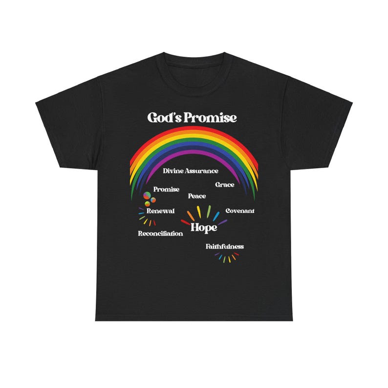 God's Promise Rainbow T-shirt | Symbol of Covenant, Hope, and ...