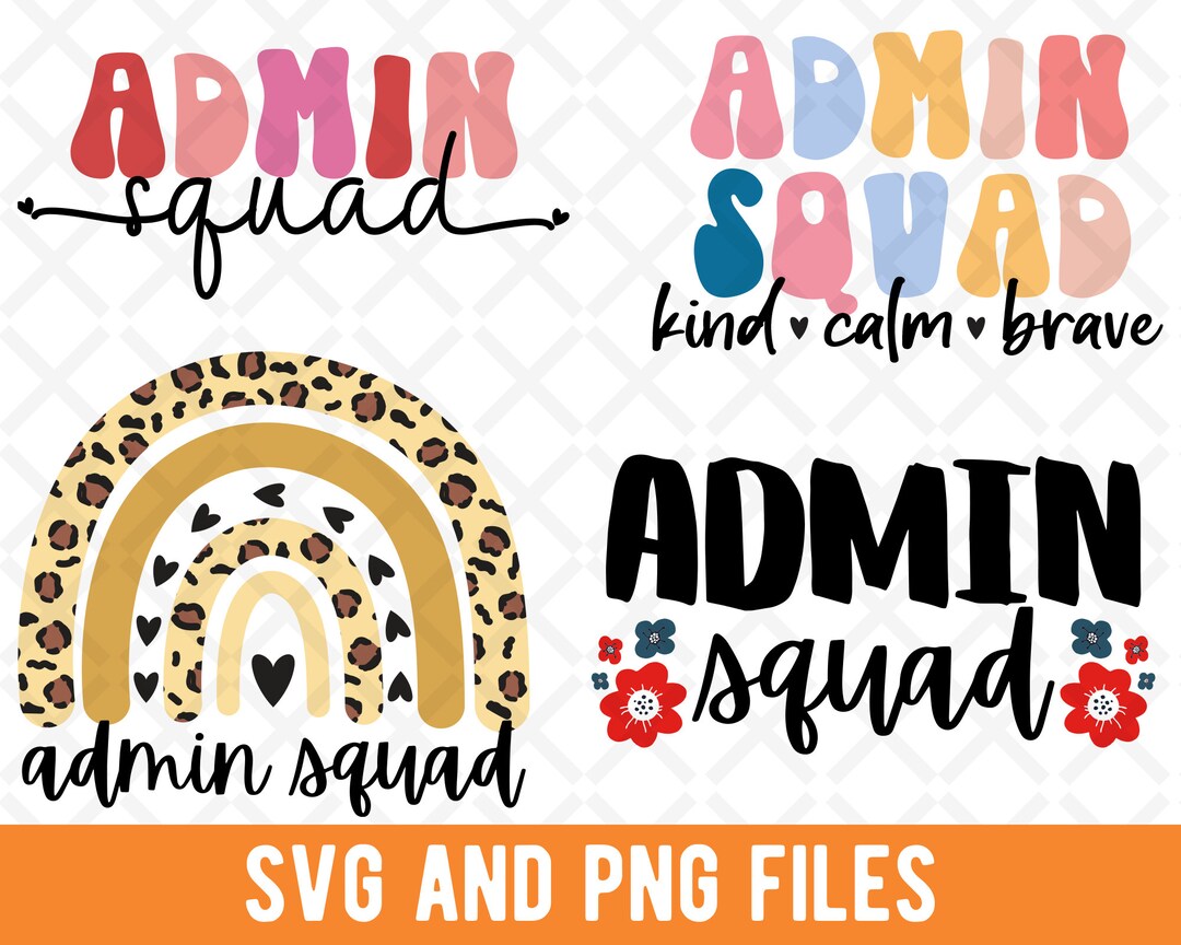 Admin Squad SVG, Admin Squad PNG, for Admin Squad, Sublimation PNG File ...