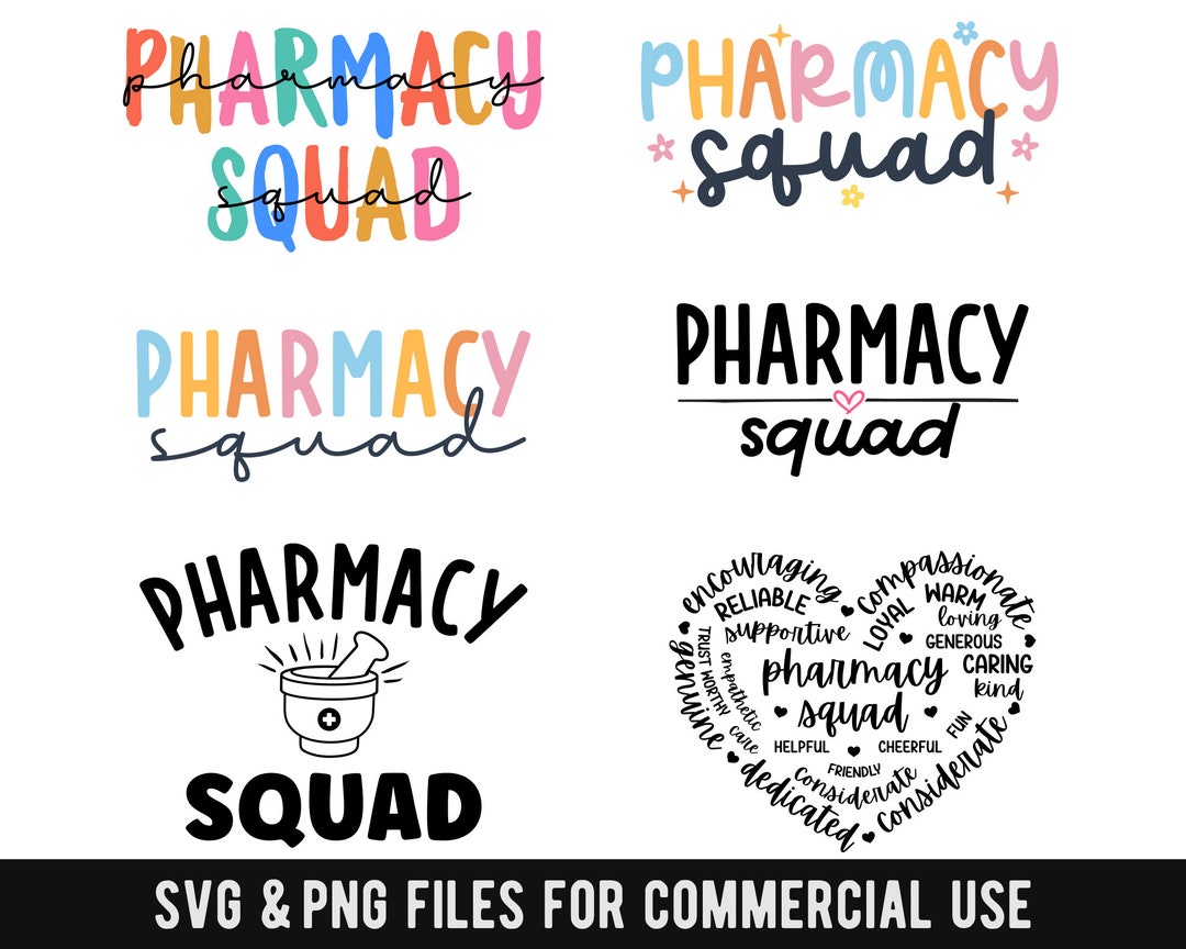 Pharmacy Squad SVG and PNG, Pharmacy Tech Gifts - Pharmacist SVG Design ...