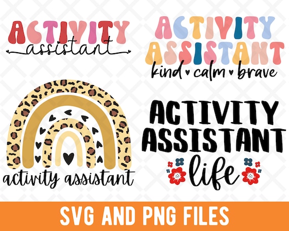 Activity Assistant SVG Activity Assistant PNG Activities | Etsy