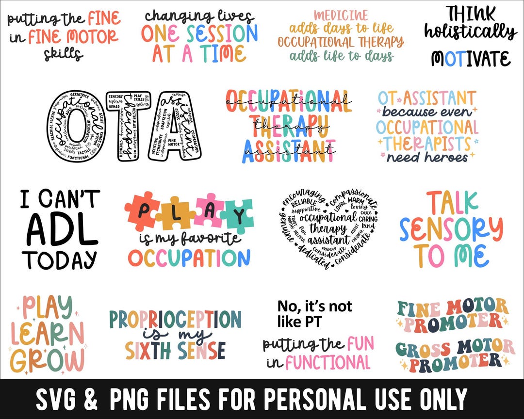 Occupational Therapy Assistant SVG and PNG, Occupational Therapy ...