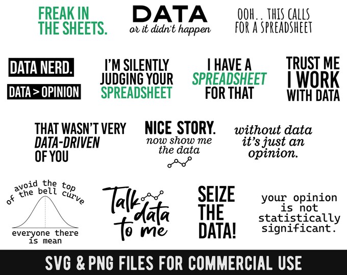 Data SVG and PNG. Perfect for Data Analysts, Data Scientists ...
