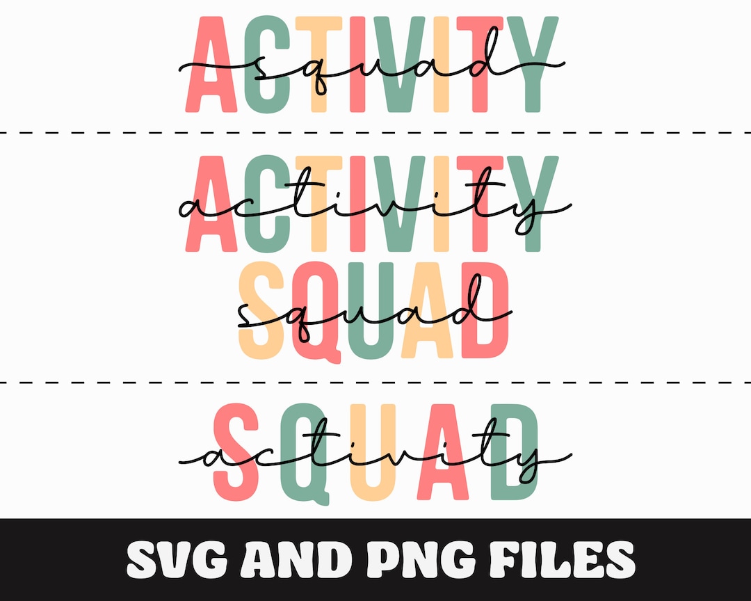 Activity Squad SVG, Activity Squad PNG, Activity Squad Gift, Activity ...