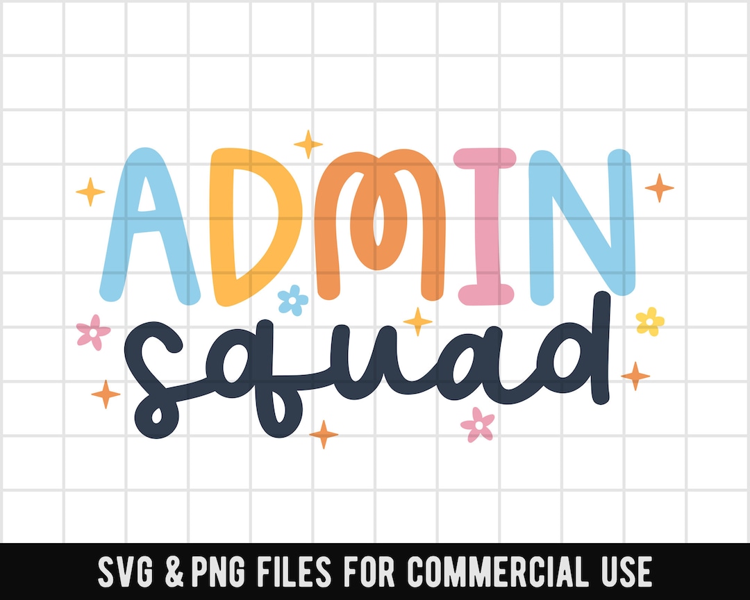 Admin Squad SVG, Admin Squad PNG, Admin Staff, Sublimation PNG File ...