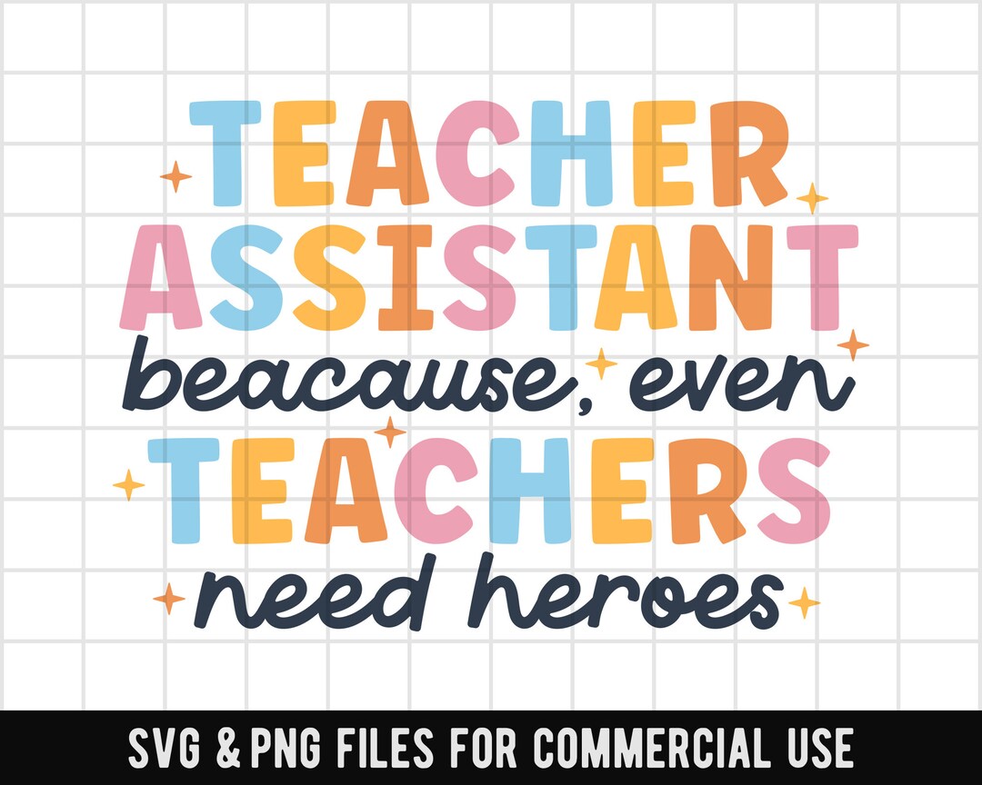 Teacher Assistant SVG, Teacher Assistant PNG, for Teacher Assistant ...