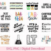 Lab Tech SVG & PNG - Etsy