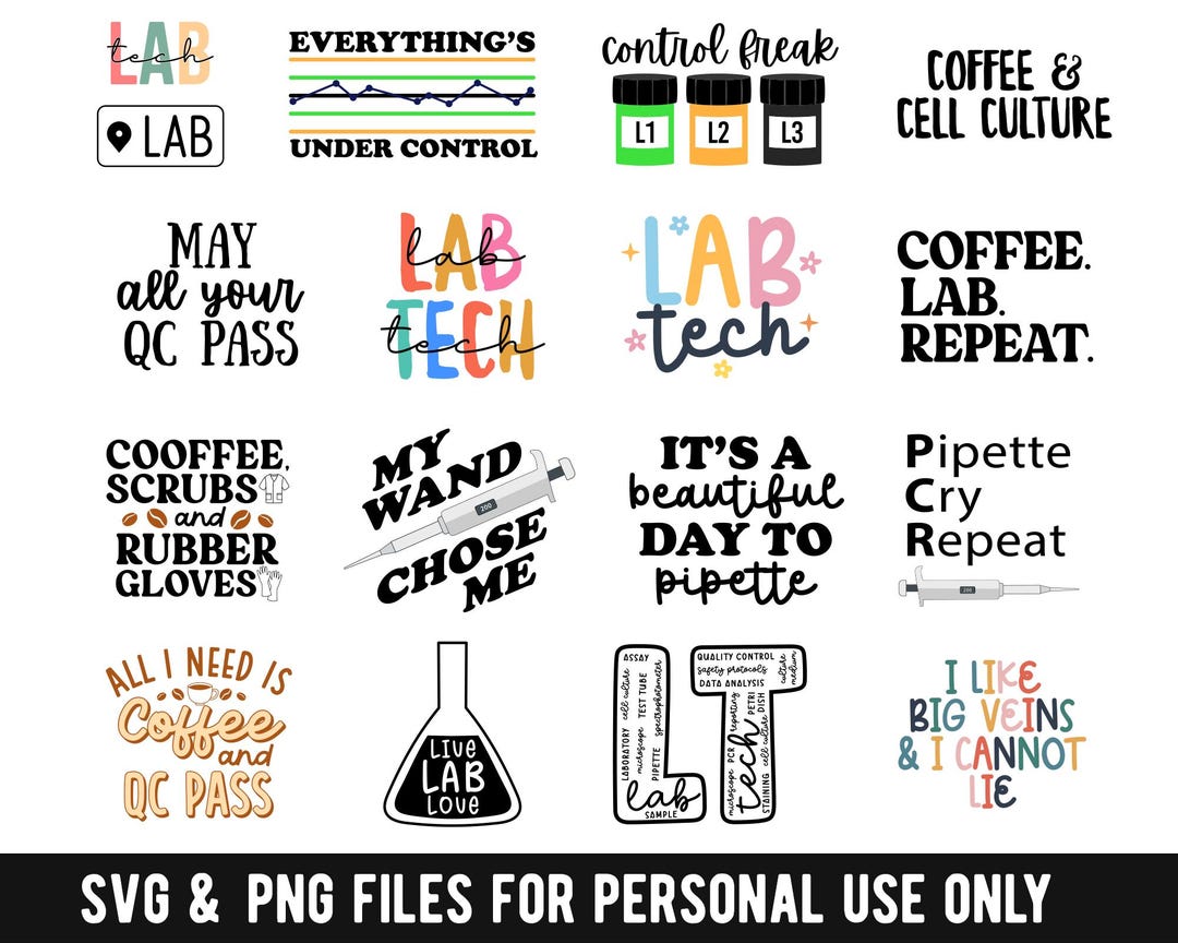 Lab Tech SVG and PNG Files. Perfect for Lab Week Celebrations! - Etsy