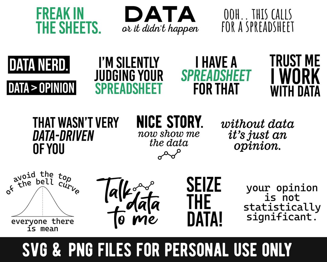 Data SVG and PNG. Perfect for Data Analysts, Data Scientists ...