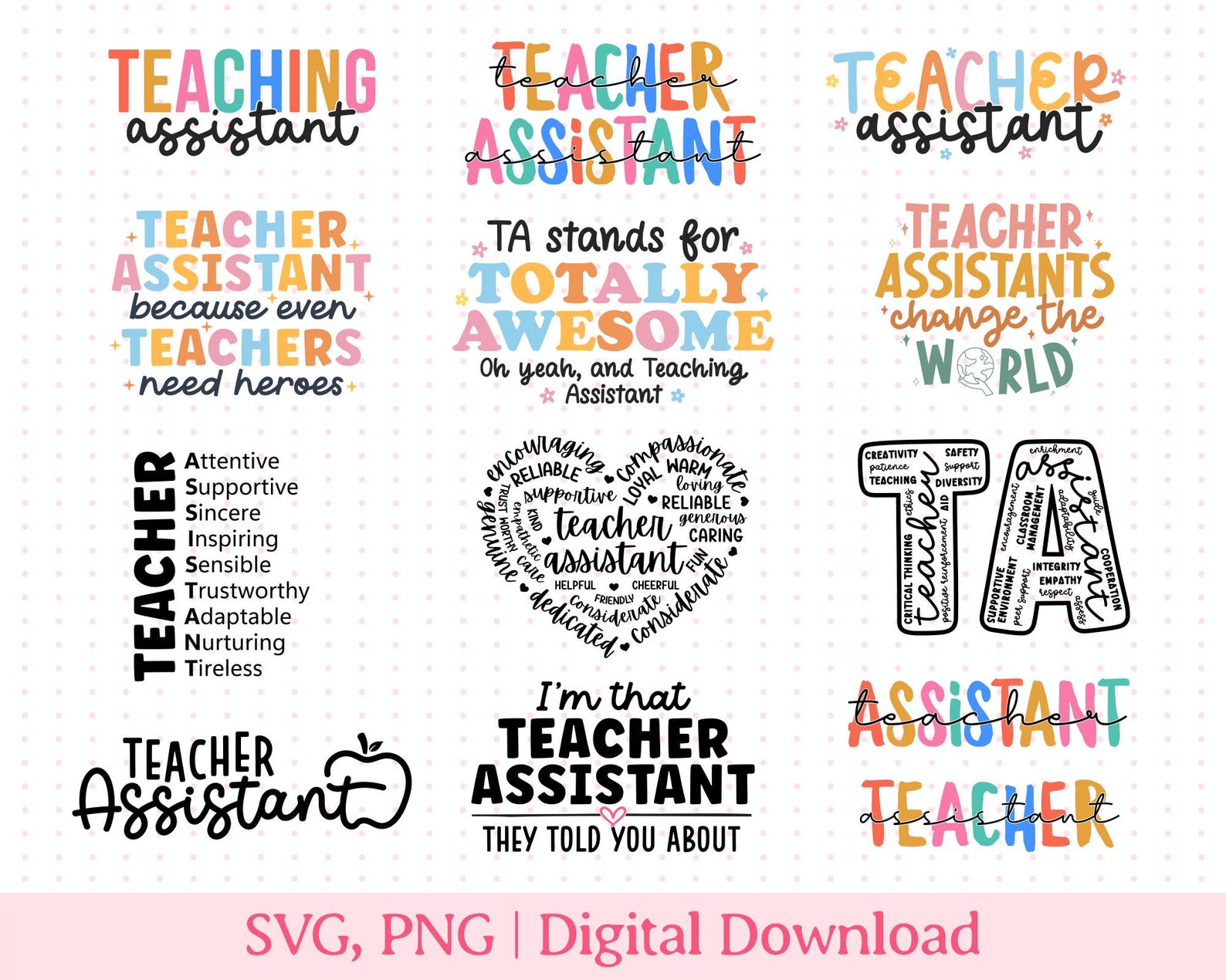 Teacher Assistant SVG, Teacher Assistant PNG, for Teacher Assistant ...