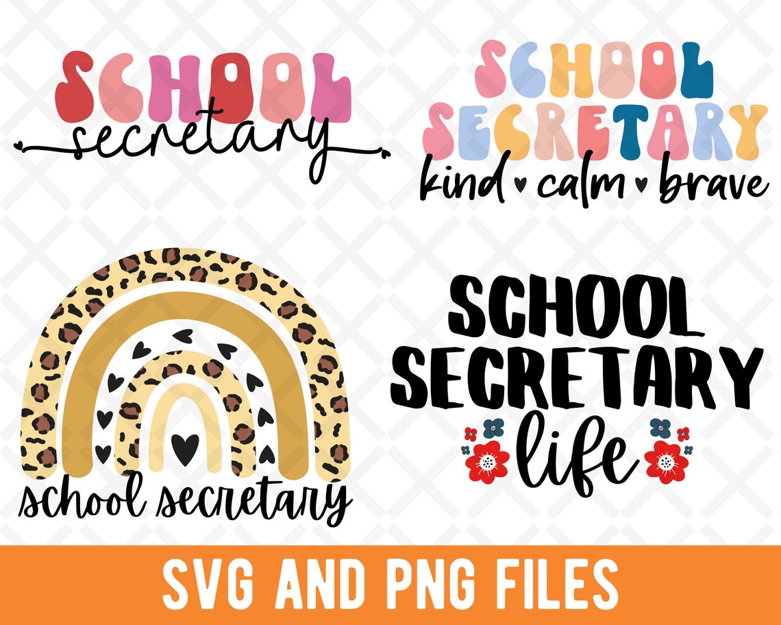 School Secretary SVG School Secretary PNG for School - Etsy
