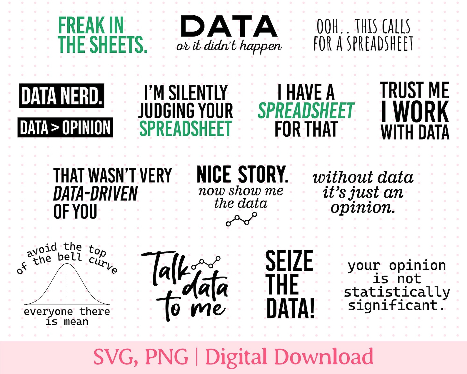 Data SVG and PNG. Perfect for Data Analysts, Data Scientists ...