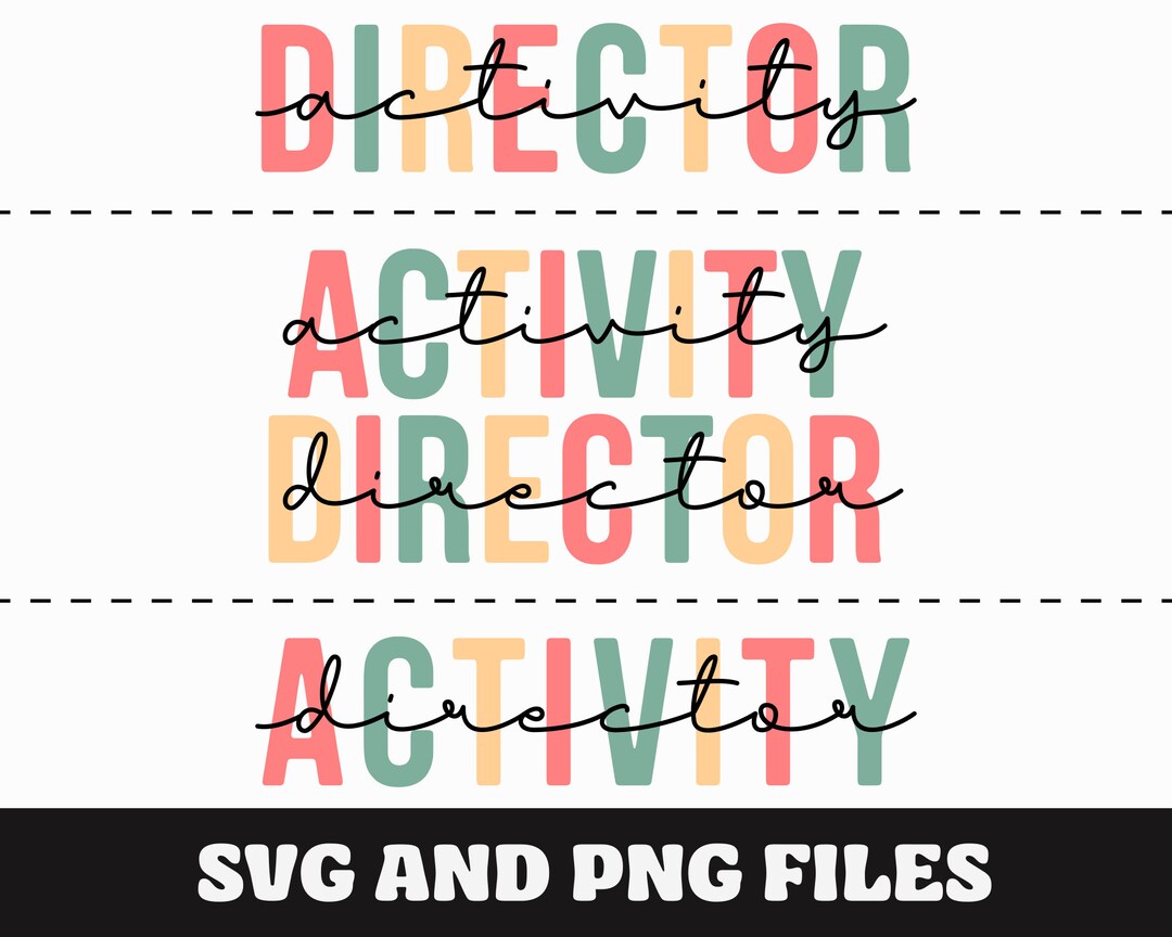 Activity Director SVG Activity Director PNG Activity - Etsy