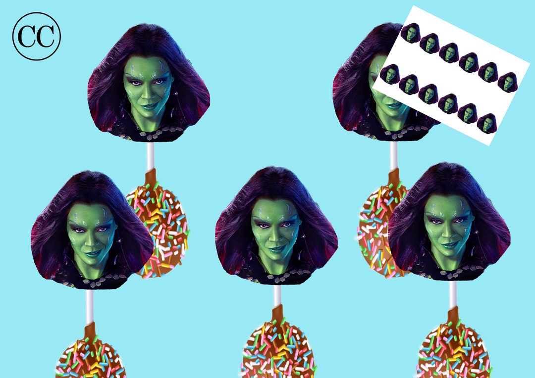 PRINTABLE Gamora Cake Pop Cupcake Toppers, Cupcake Picks - Etsy