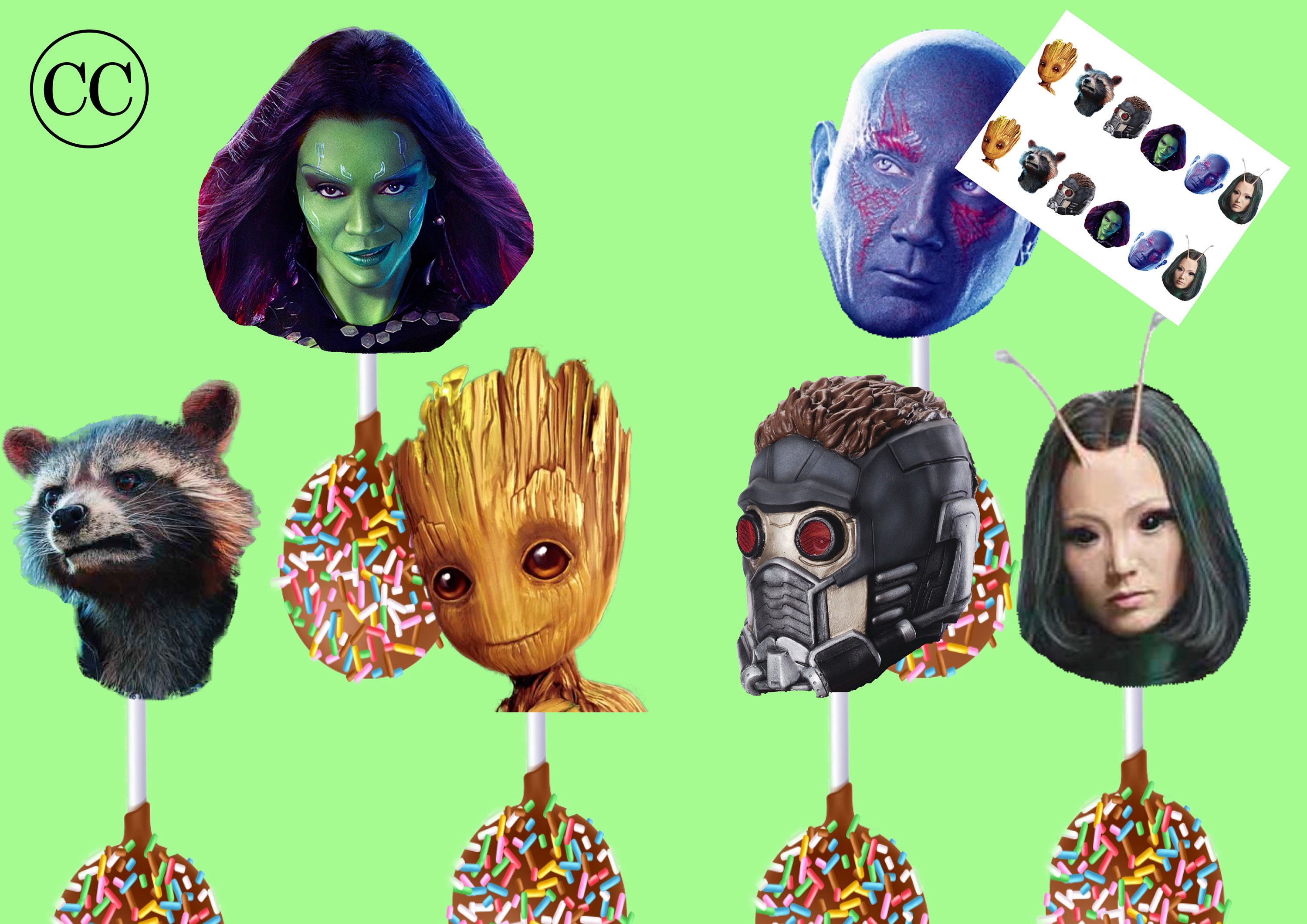 Cooking Utensils & Gadgets Kitchen & Dining PRINTABLE Gamora Cake Pop ...