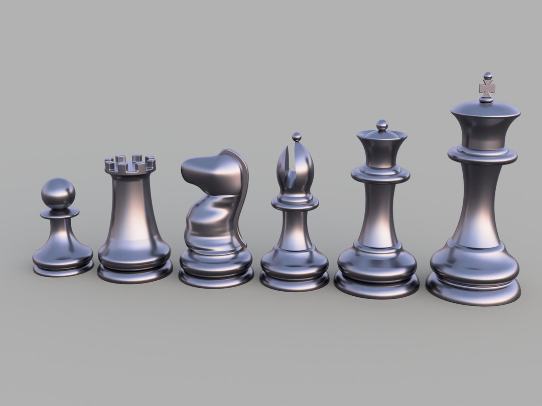 Standard Chess Set STL Files - Etsy
