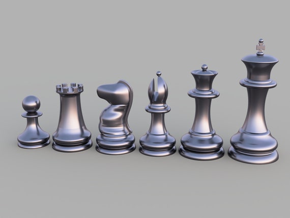 Standard Chess Set STL Files - Etsy