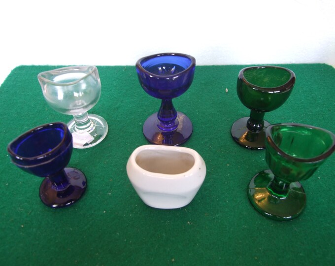 Vintage Glass and Ceramic Eye Baths - Etsy