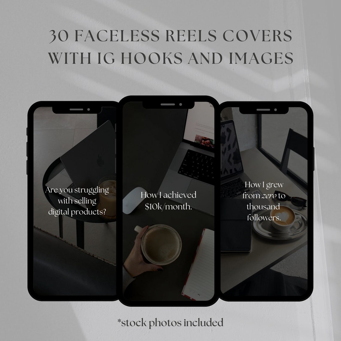 Faceless Instagram Reels Template for Business Coach IG Reels Cover for ...