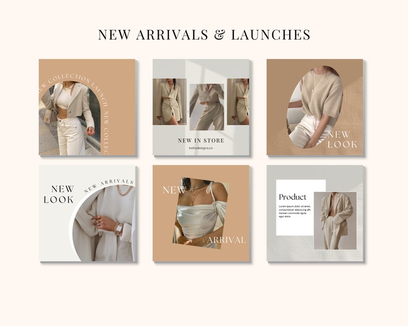 50 Clothing Business Instagram Posts, Online Shop Canva Templates, E ...