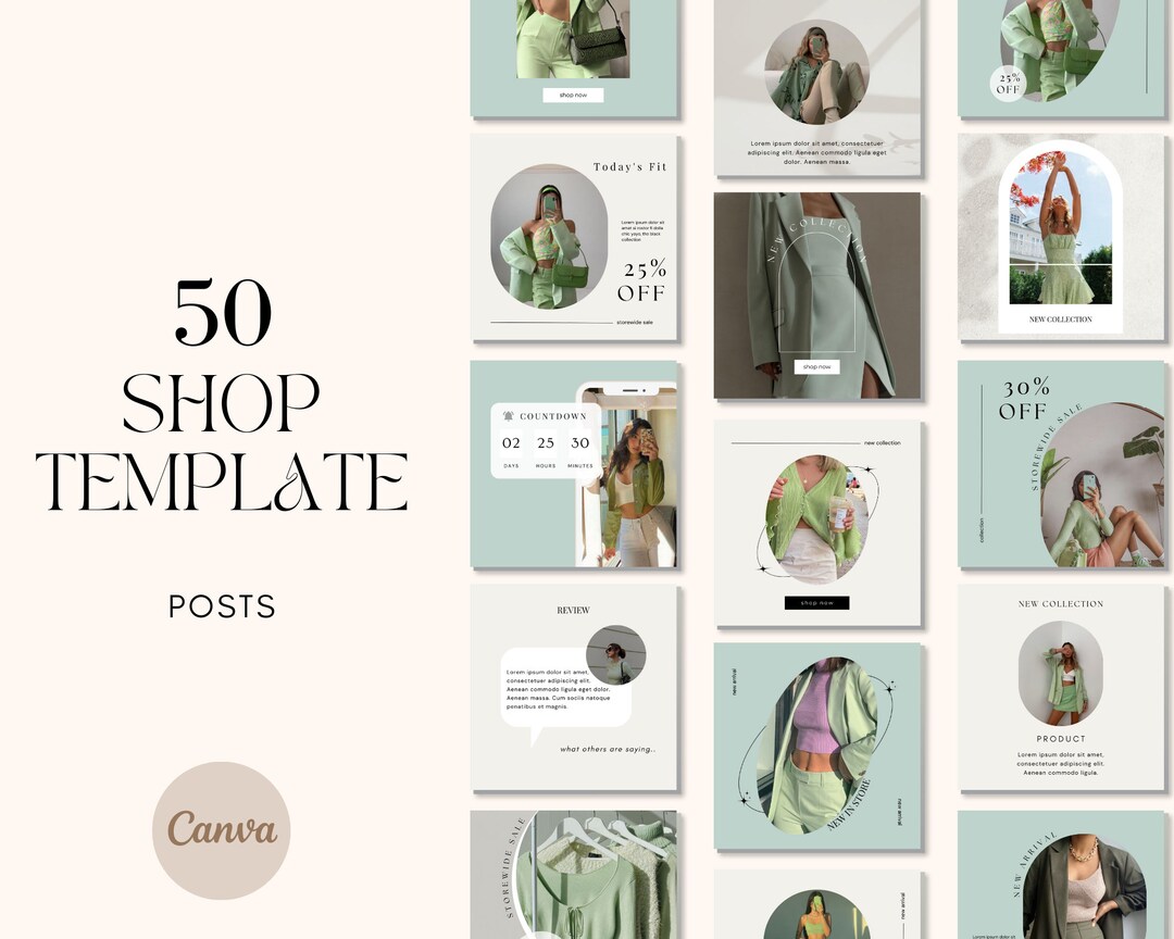 Canva Instagram Templates for E-commerce Business Online Shop Instagram ...