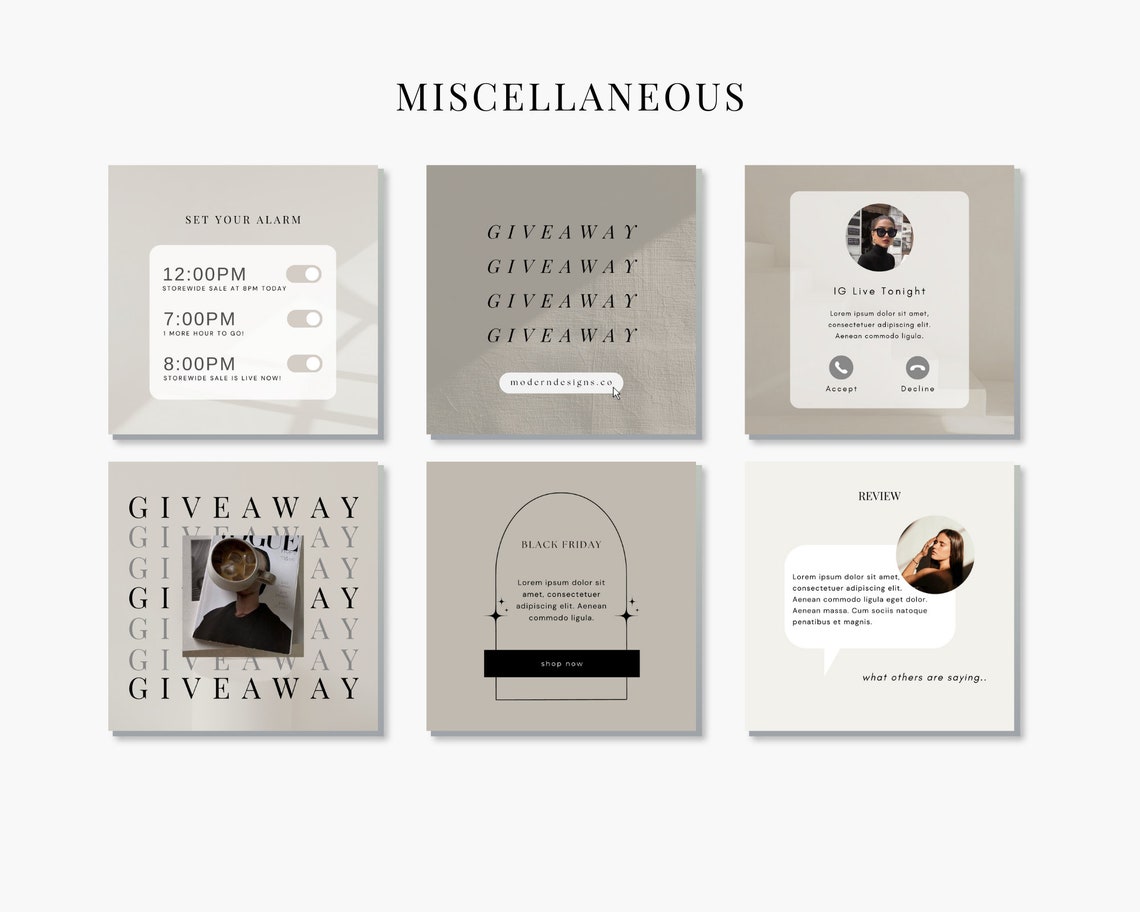 E-commerce Instagram Templates for Small Business Owner Online Shop ...