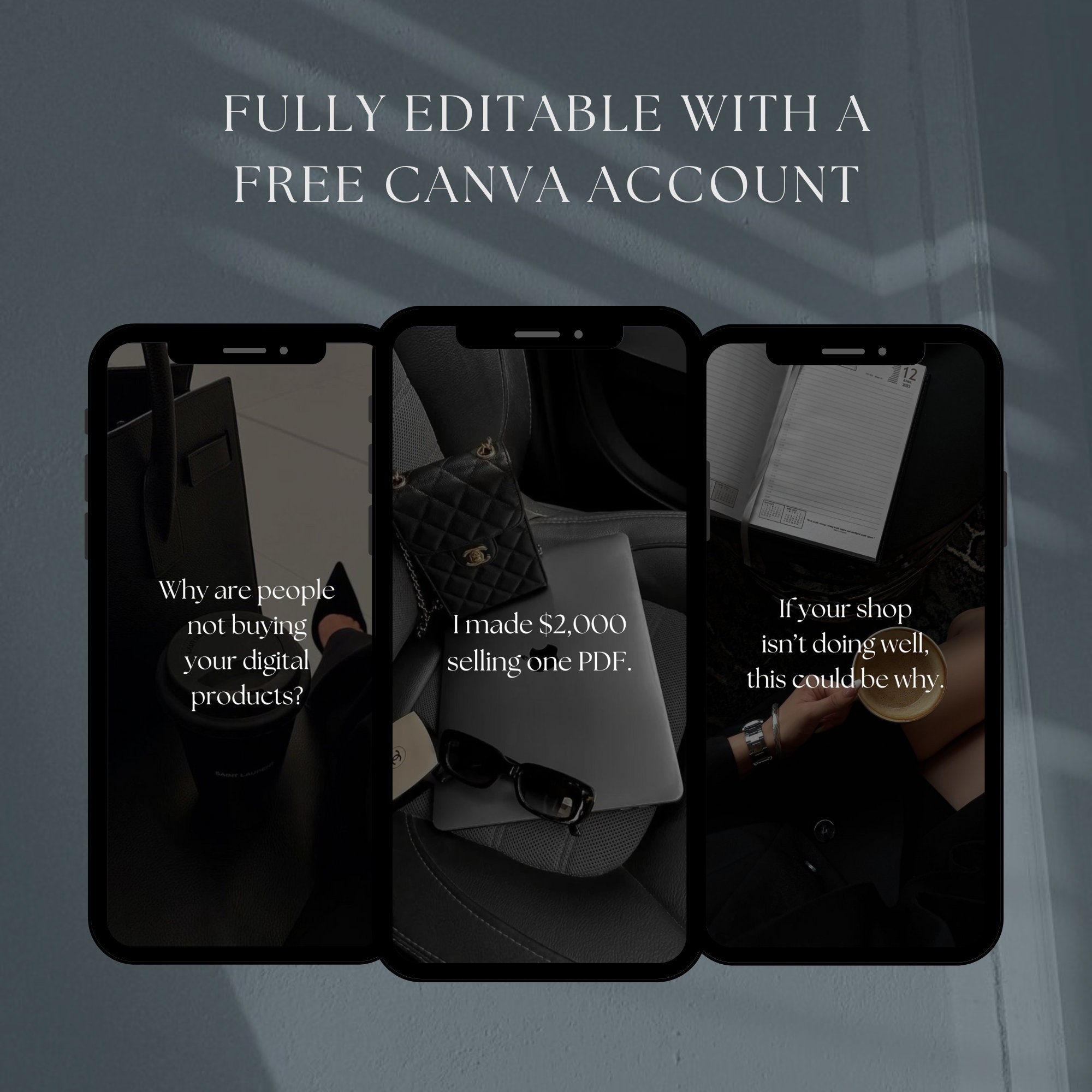 Faceless Instagram Template Reels Cover Social Media Reel Editable IG ...