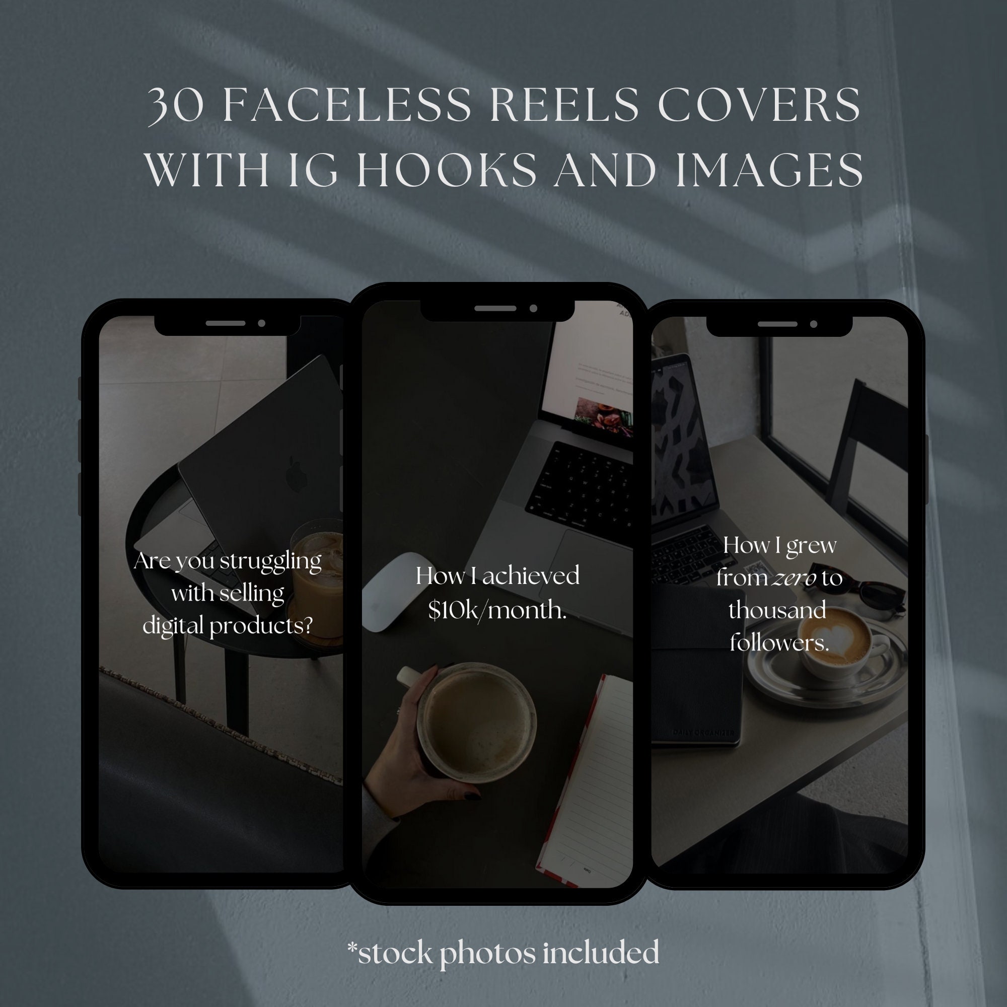 Faceless Instagram Template Reels Cover Social Media Reel Editable IG ...