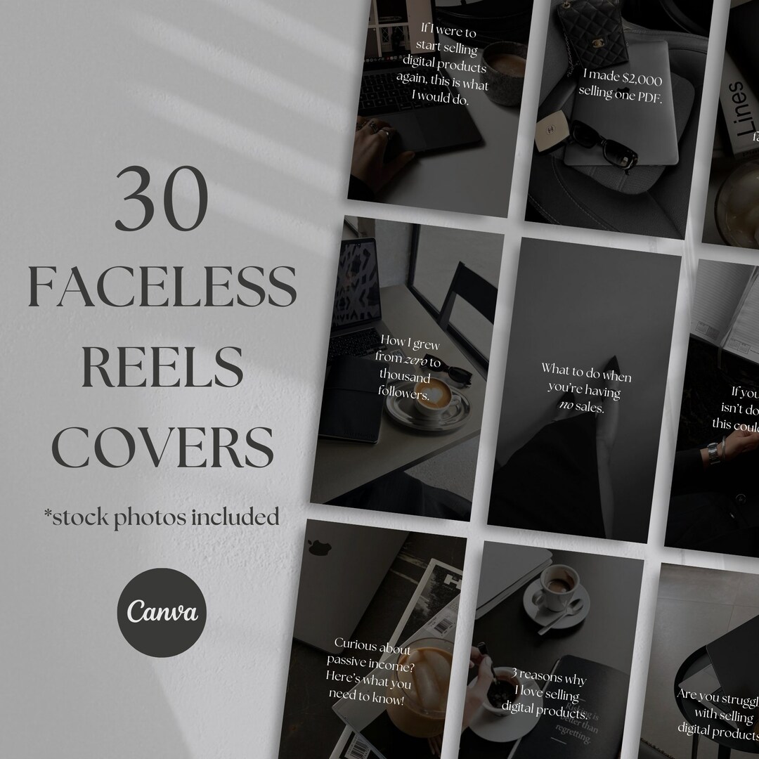 Faceless Instagram Reels Template for Business Coach IG Reels Cover for ...
