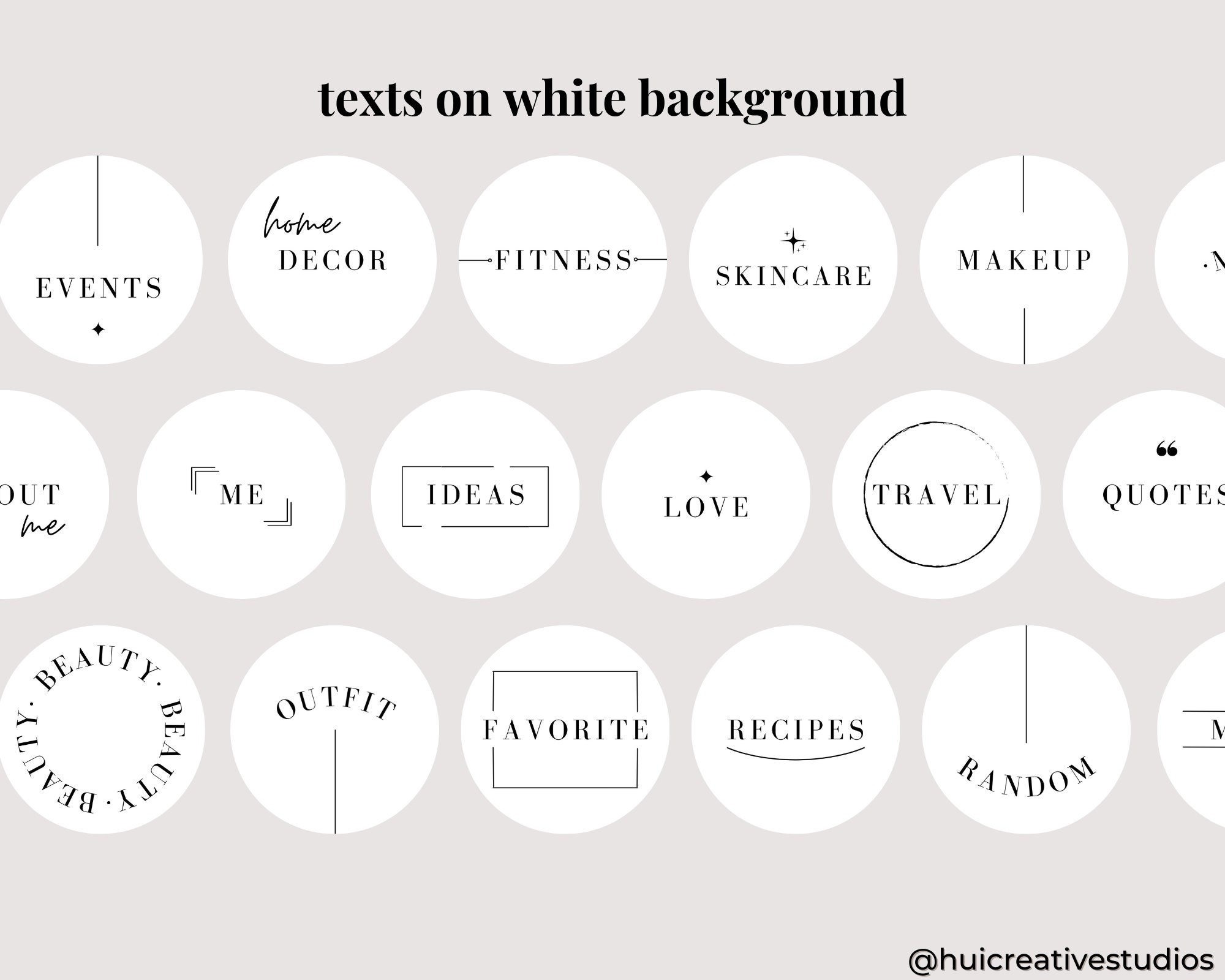 40 White Instagram Highlight Covers, Minimalist Stories Covers, White ...