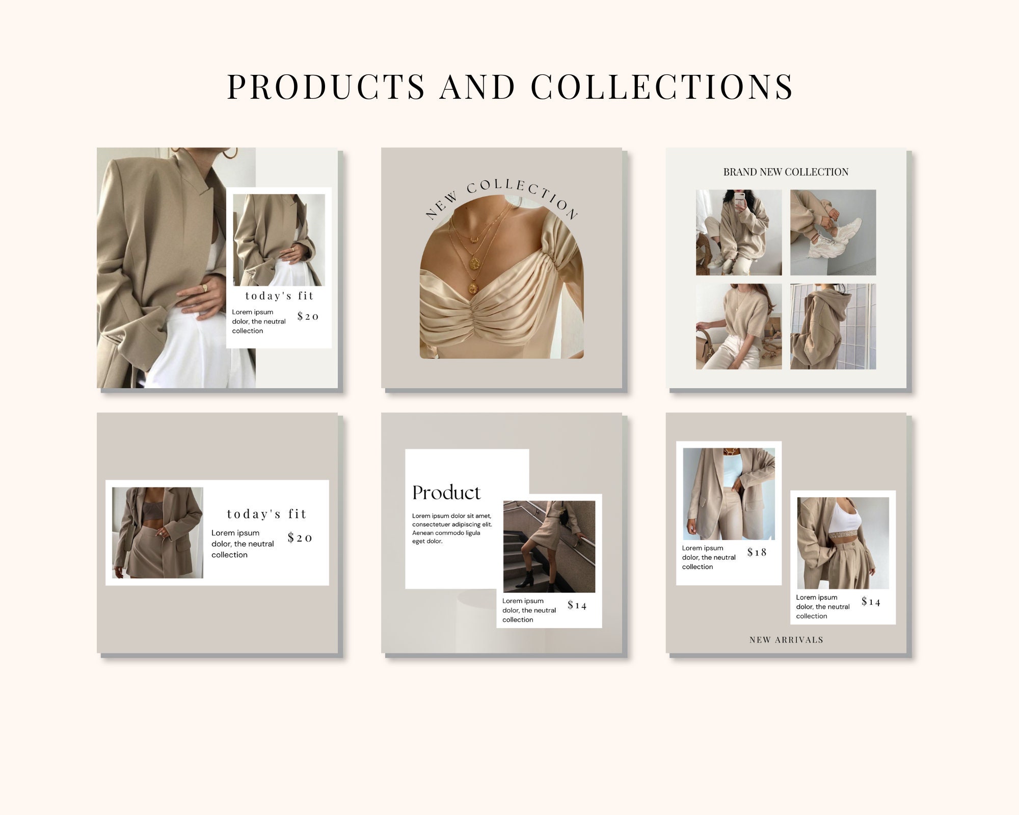 50 Clothing Business Instagram Posts, Online Shop Canva Templates, E ...