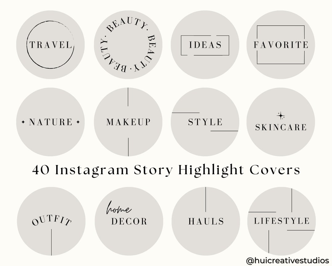 40 Minimal Instagram Highlight Covers Canva, Esthetician Instagram ...