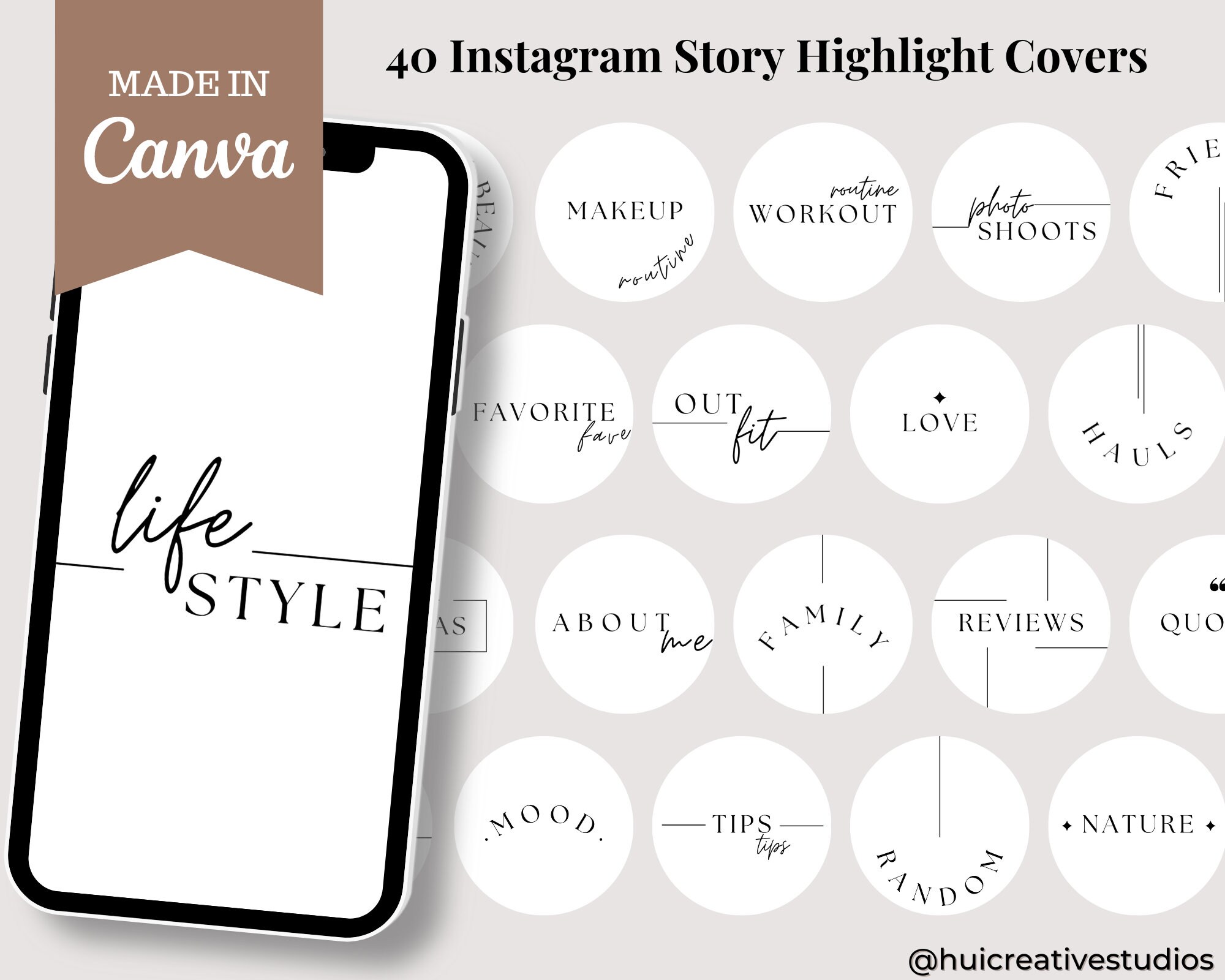 40 White Instagram Highlight Covers, Minimalist Stories Covers, White ...