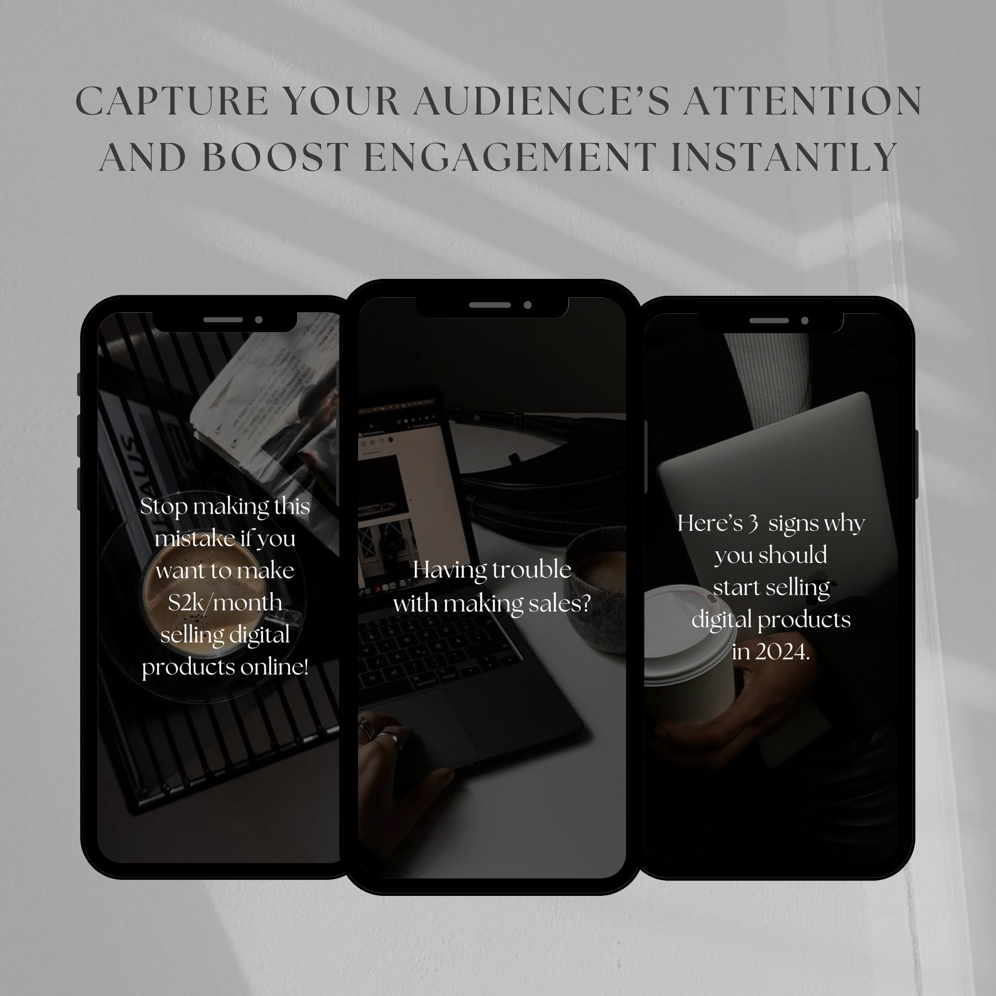 Faceless Instagram Reels Template for Business Coach IG Reels Cover for Content Creator Digital ...