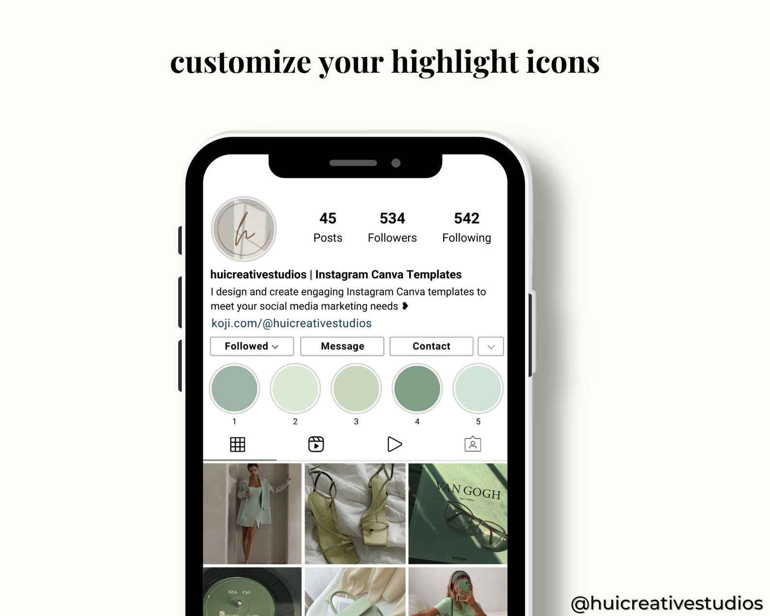 40 Green Instagram Highlight Covers Solid Cover Highlight - Etsy