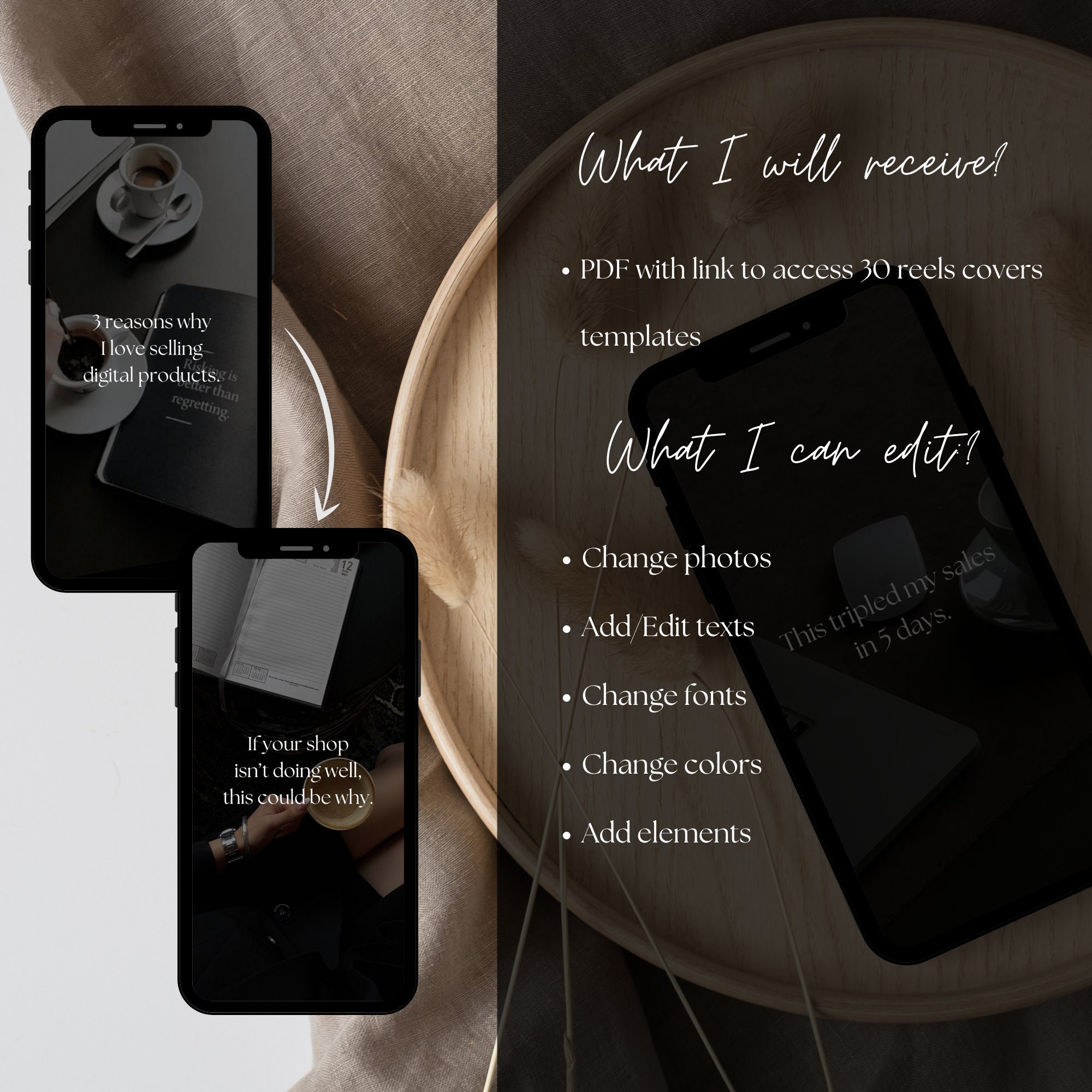Faceless Instagram Template Reels Cover Social Media Reel Editable IG ...