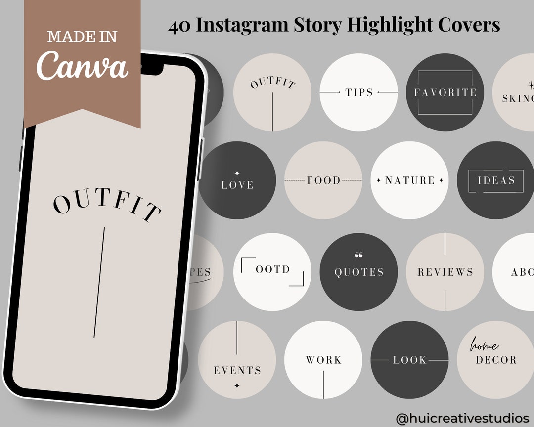 40 Neutral Minimal Instagram Highlight Covers Canva, Esthetician ...