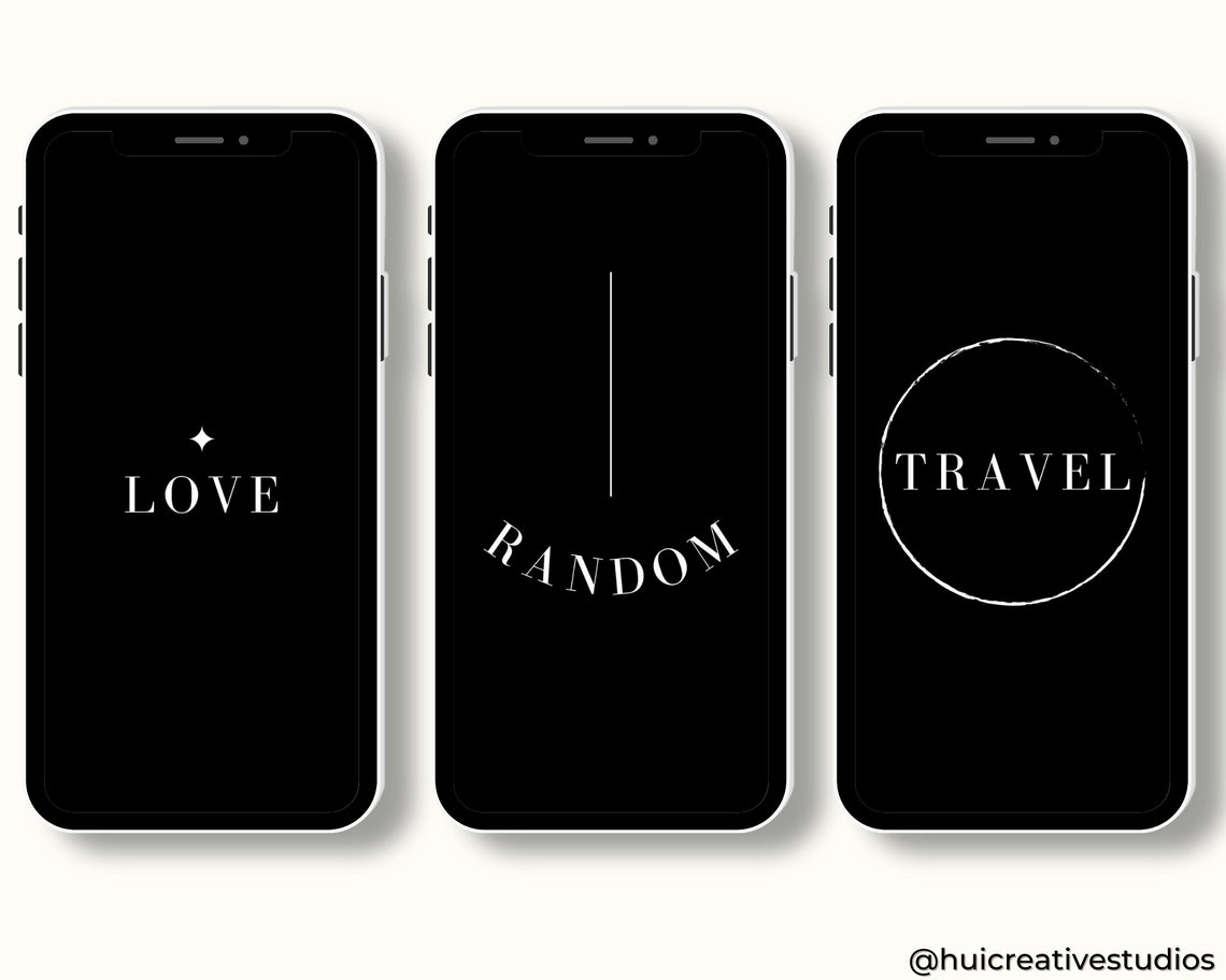 40 Black Instagram Highlight Covers, Minimalist Stories Covers, Black ...