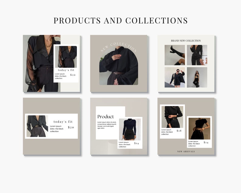 50 Clothing Business Instagram Posts, Online Shop Canva Templates, E ...