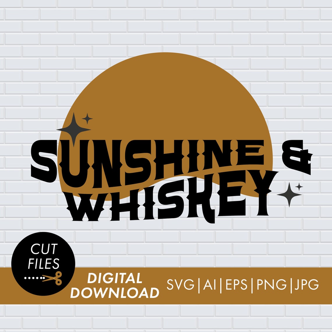 Sunshine & Whiskey SVG Instant Digital Download | Trendy Summer Cut ...